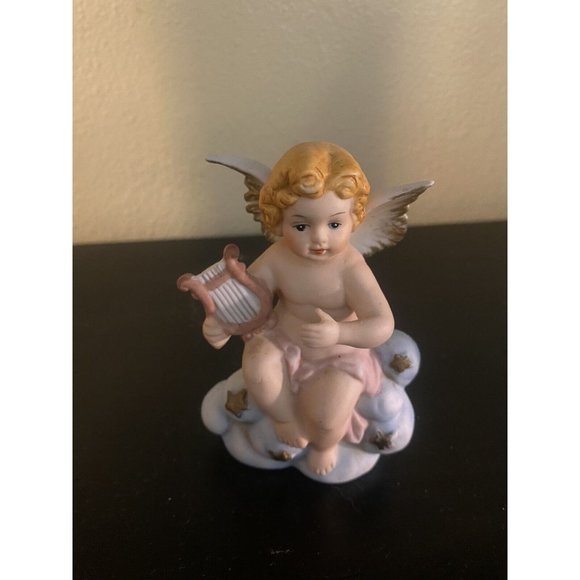 Homco | Holiday | Vintage Homco 8883 Angel With Harp | Poshmark